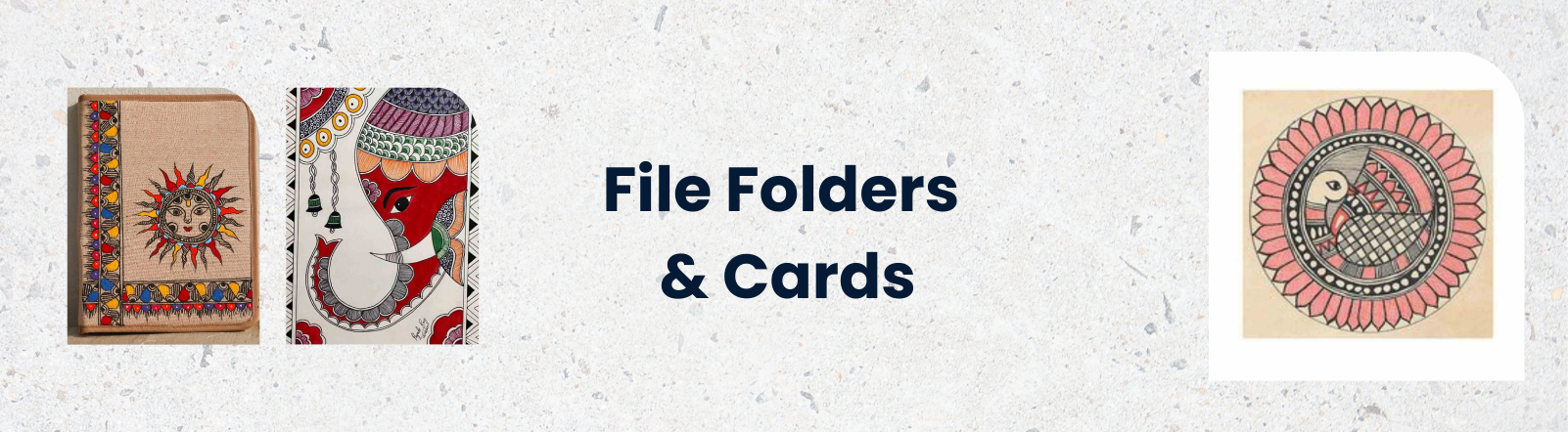 Handmade File Folders , Madhubani Jute File Folders - WeaveHand